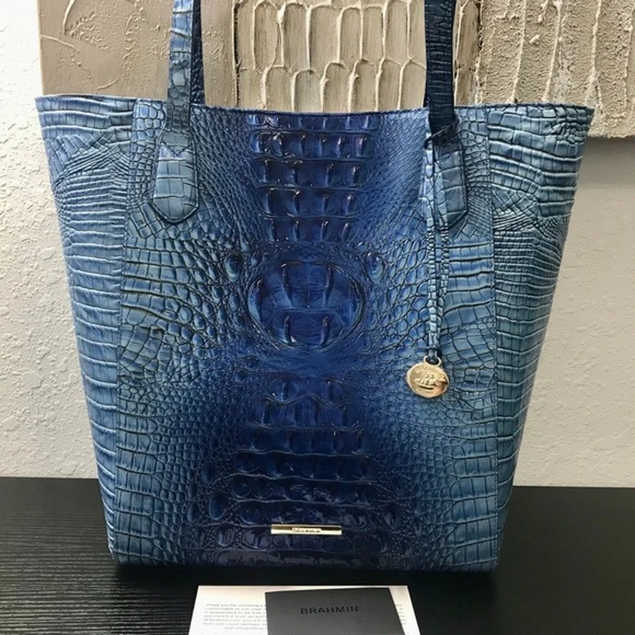 Brahmin | Bags | Brahmin Jayden Electric Blue Melbourne Wleather Eye ...